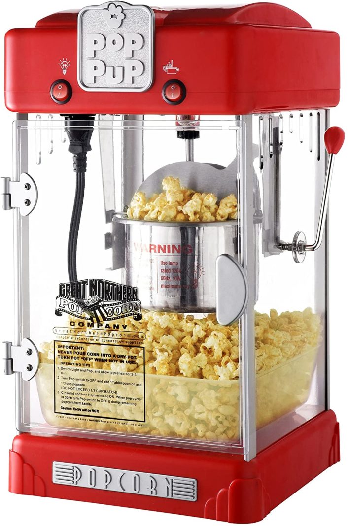 Great Northern Popcorn Machine Pop Pup 2-1/2 oz Retro Style - Butterfly ...